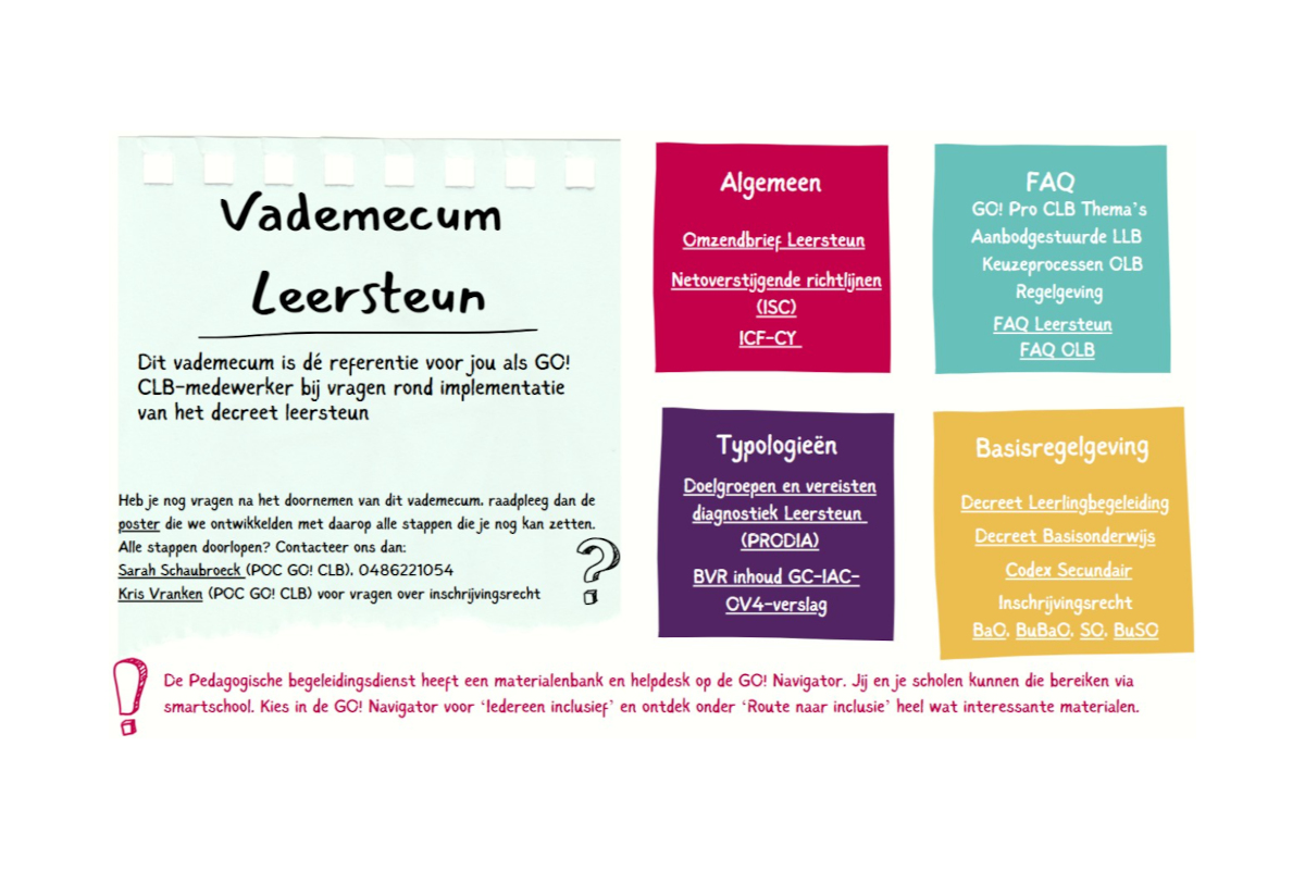 Update FAQ-lijst leersteun